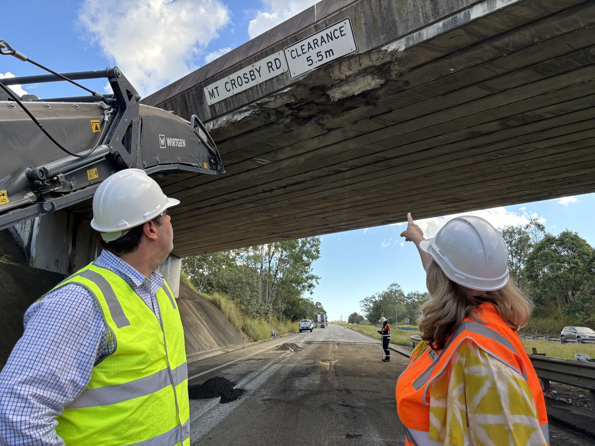 Mount Crosby overpass reopens after truck crashes into bridge on ...