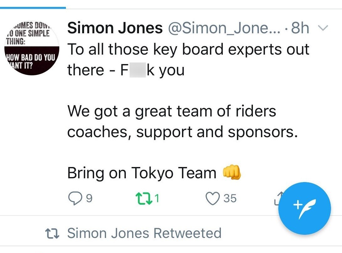 Australian Olympic cycling coach Simon Jones slammed for Twitter ...