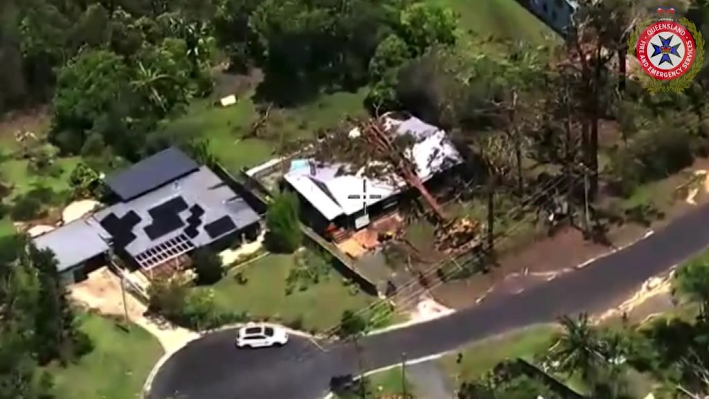 Aerial footage shows severity of storm in south-east QLD - ABC News