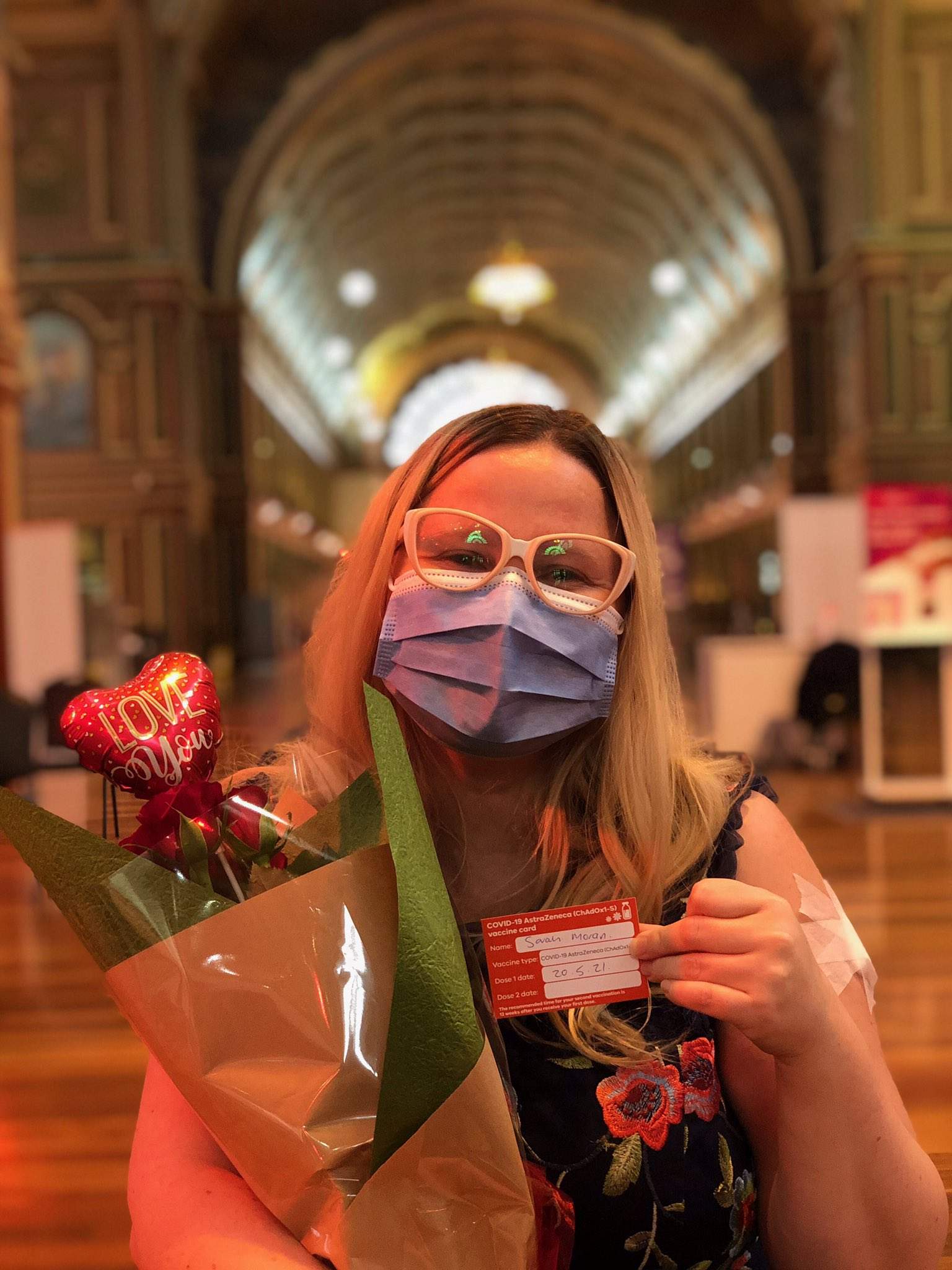 Sarah isn't eligible for the COVID vaccine yet, but received the ...