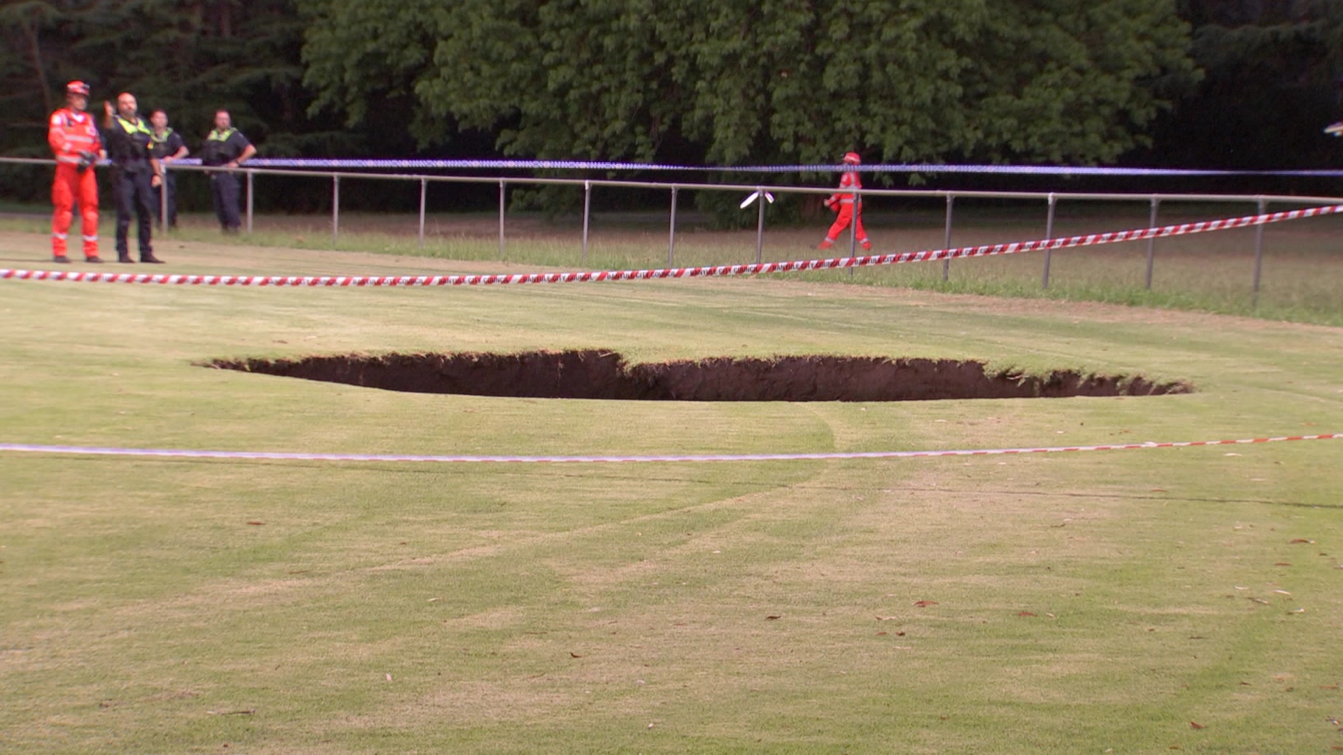 Banyule locals blame North East Link for sinkhole at football oval in ...