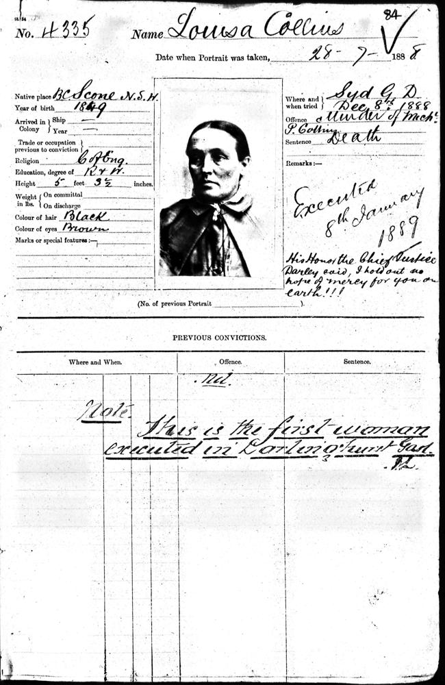 Louisa Collins: Last woman hanged in NSW - ABC News