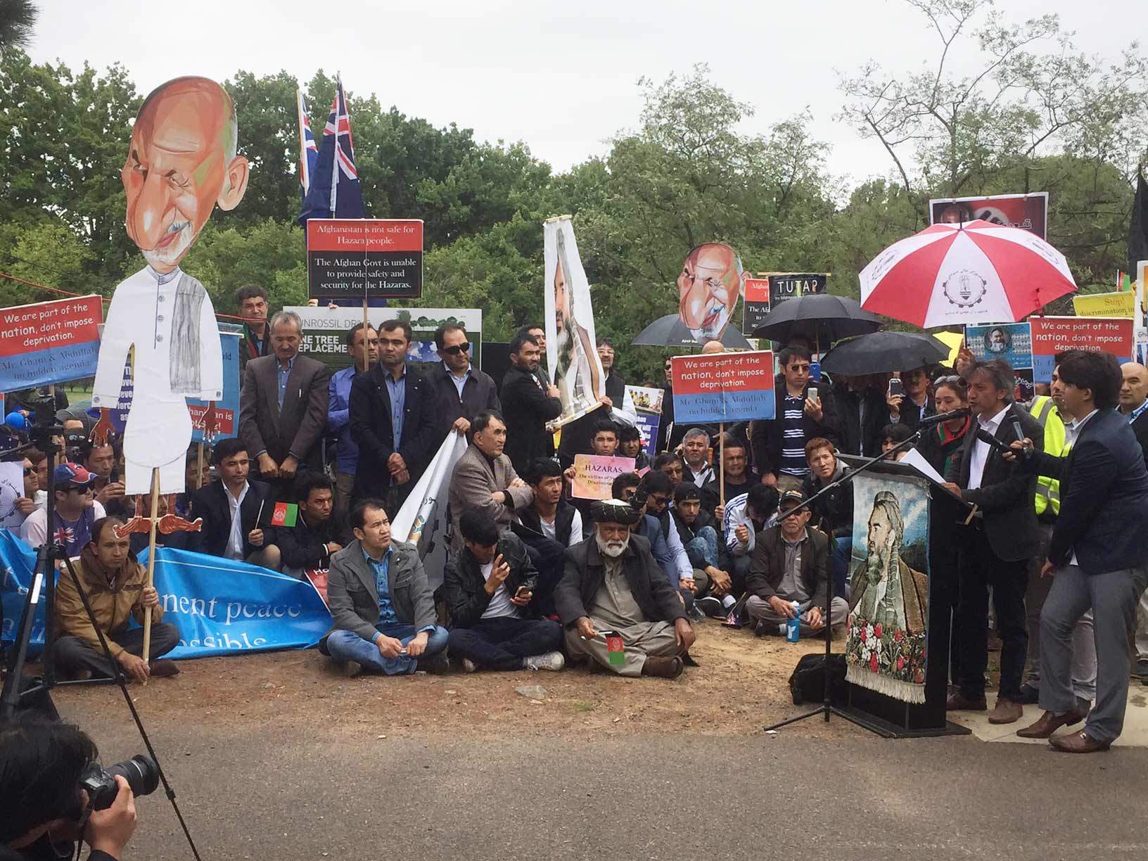 Protesters rally over plight of Hazara people as Afghan President's ...