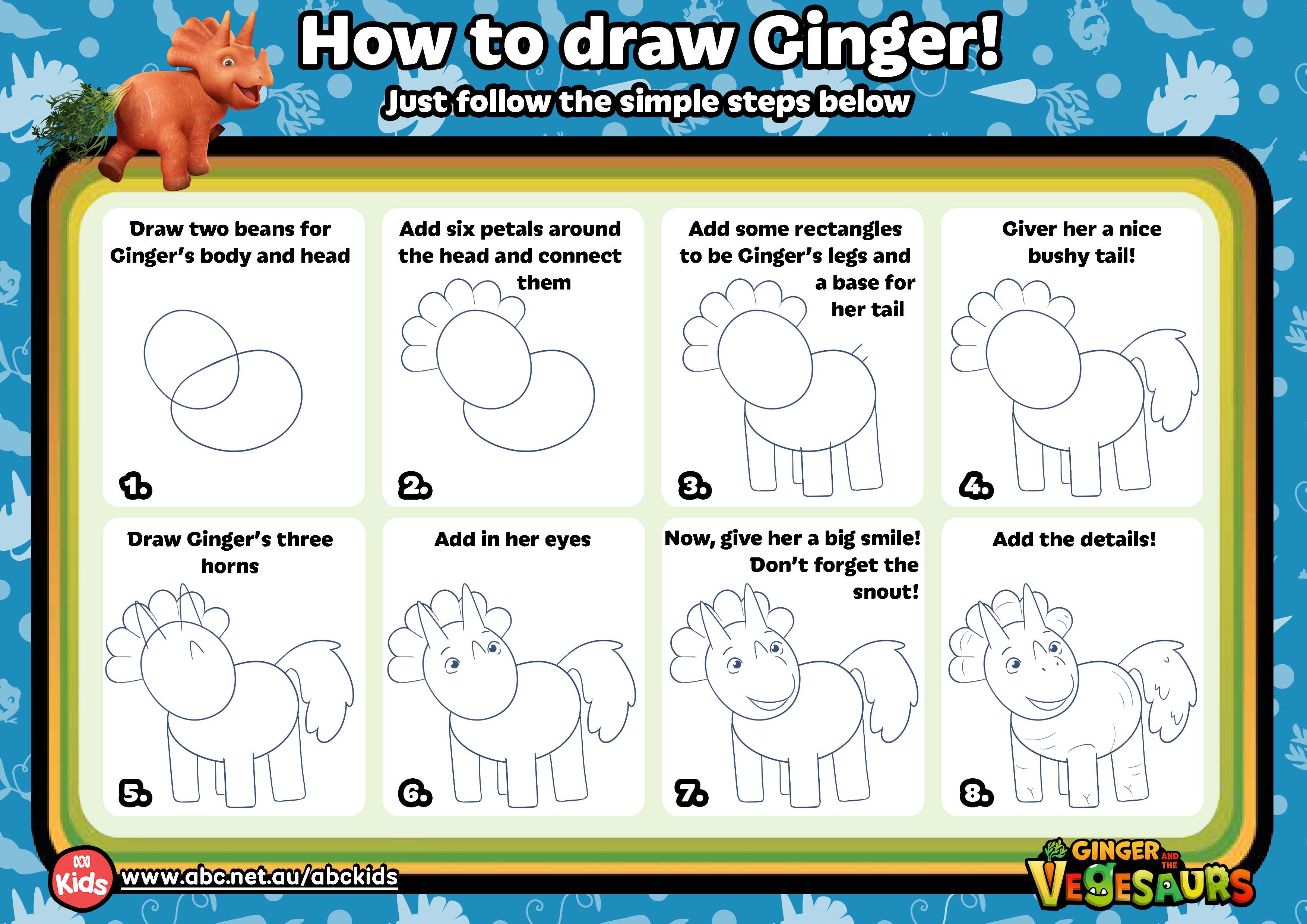 How To Draw Ginger - ABC Kids