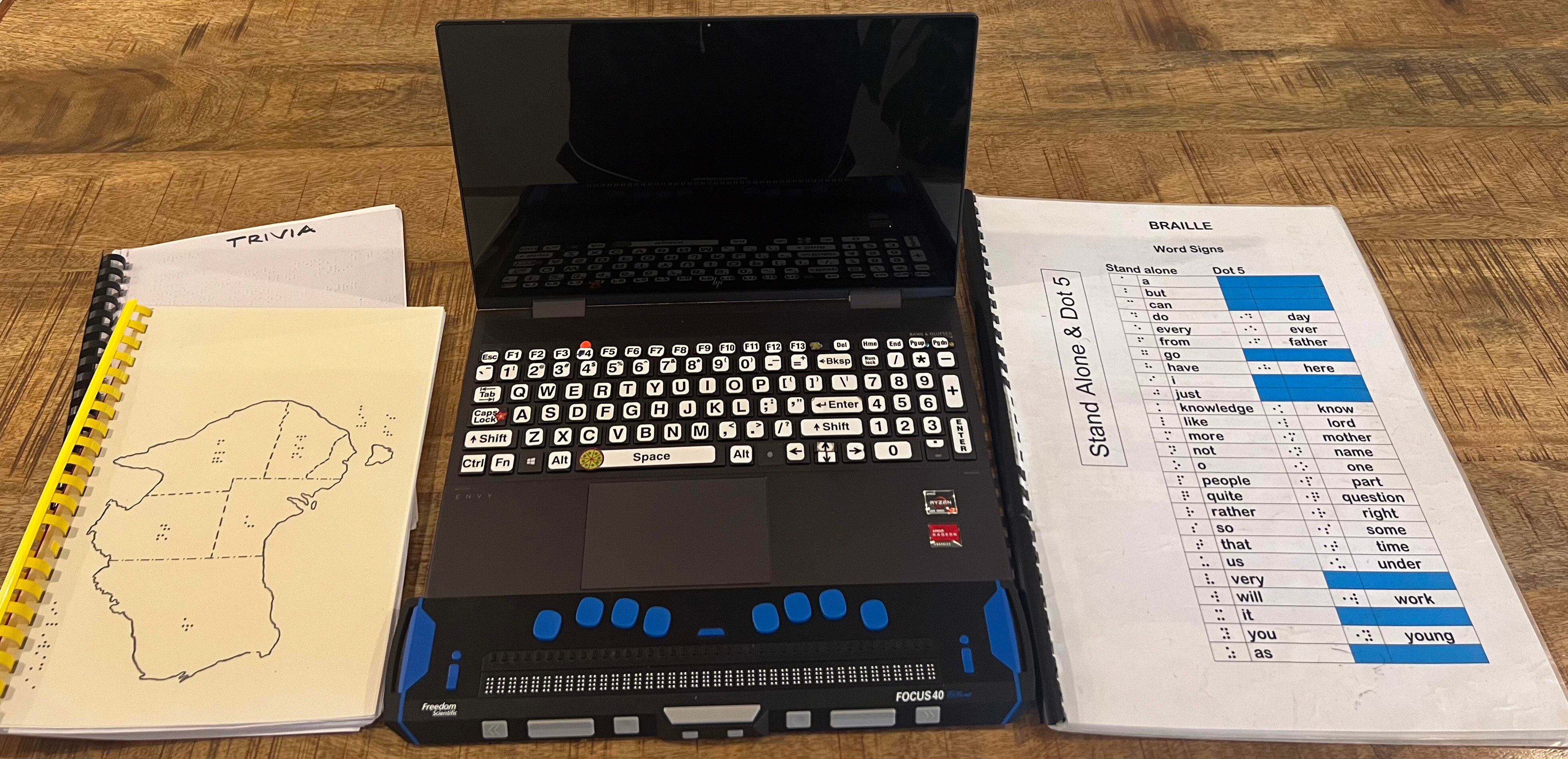 Riley Cross began learning braille from home but his tutor helped take ...