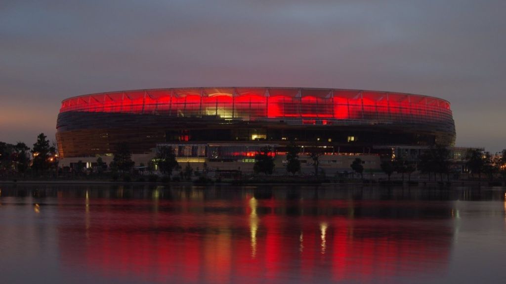 Perth Stadium light show - ABC News