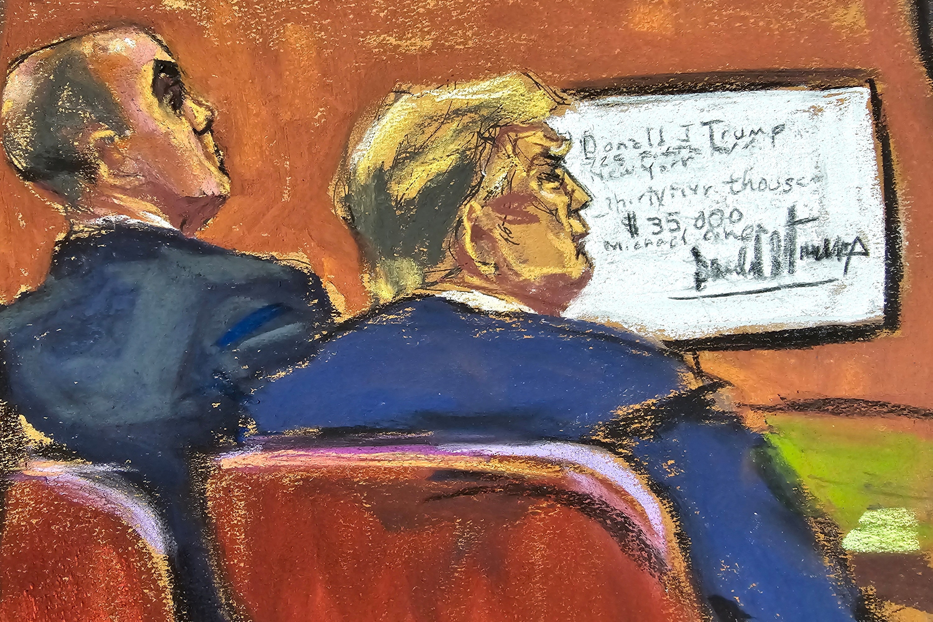 Trump described as 'cheetos dusted cartoon villain' during trial - ABC ...