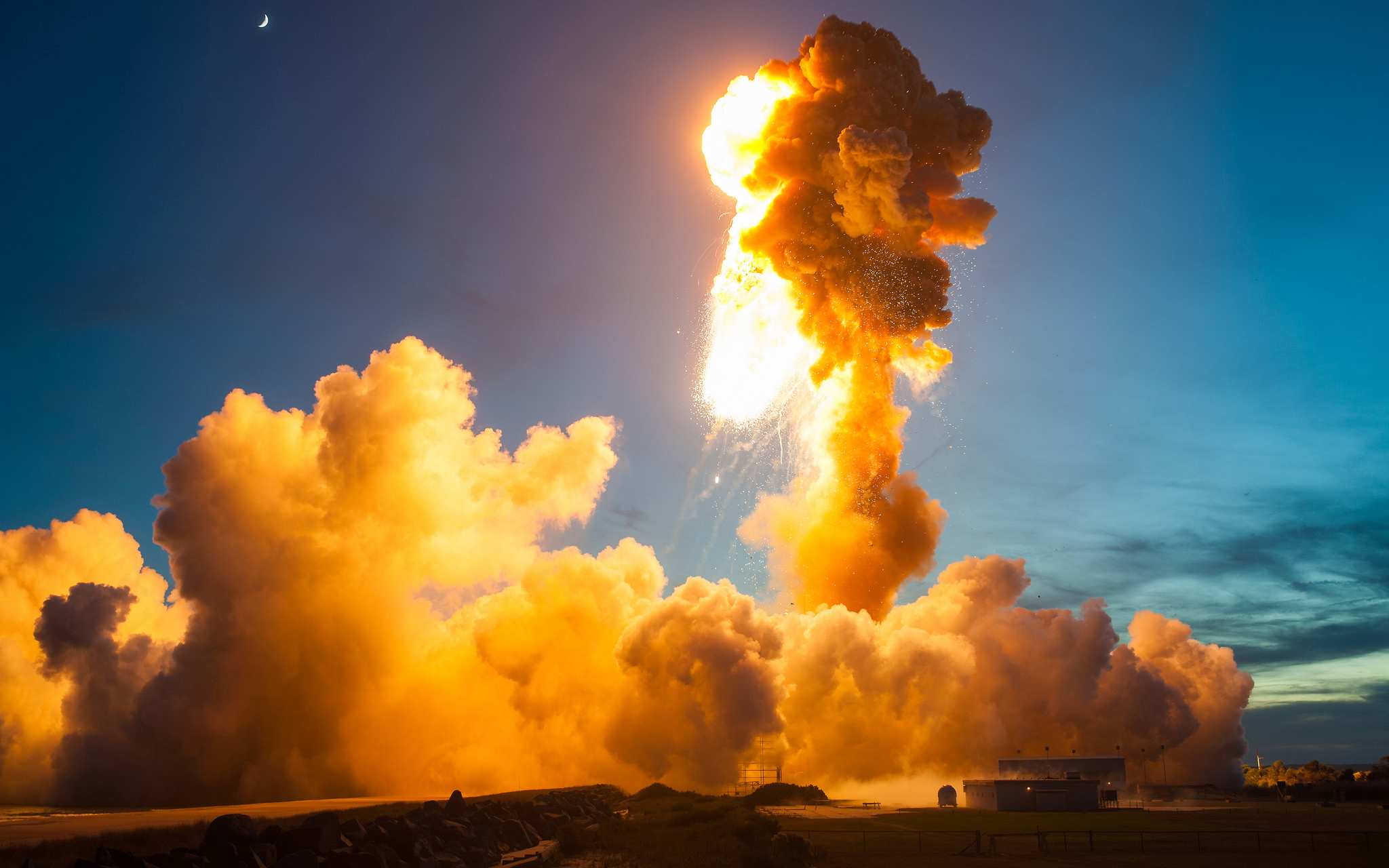 NASA releases spectacular new images of Antares rocket explosion - ABC News