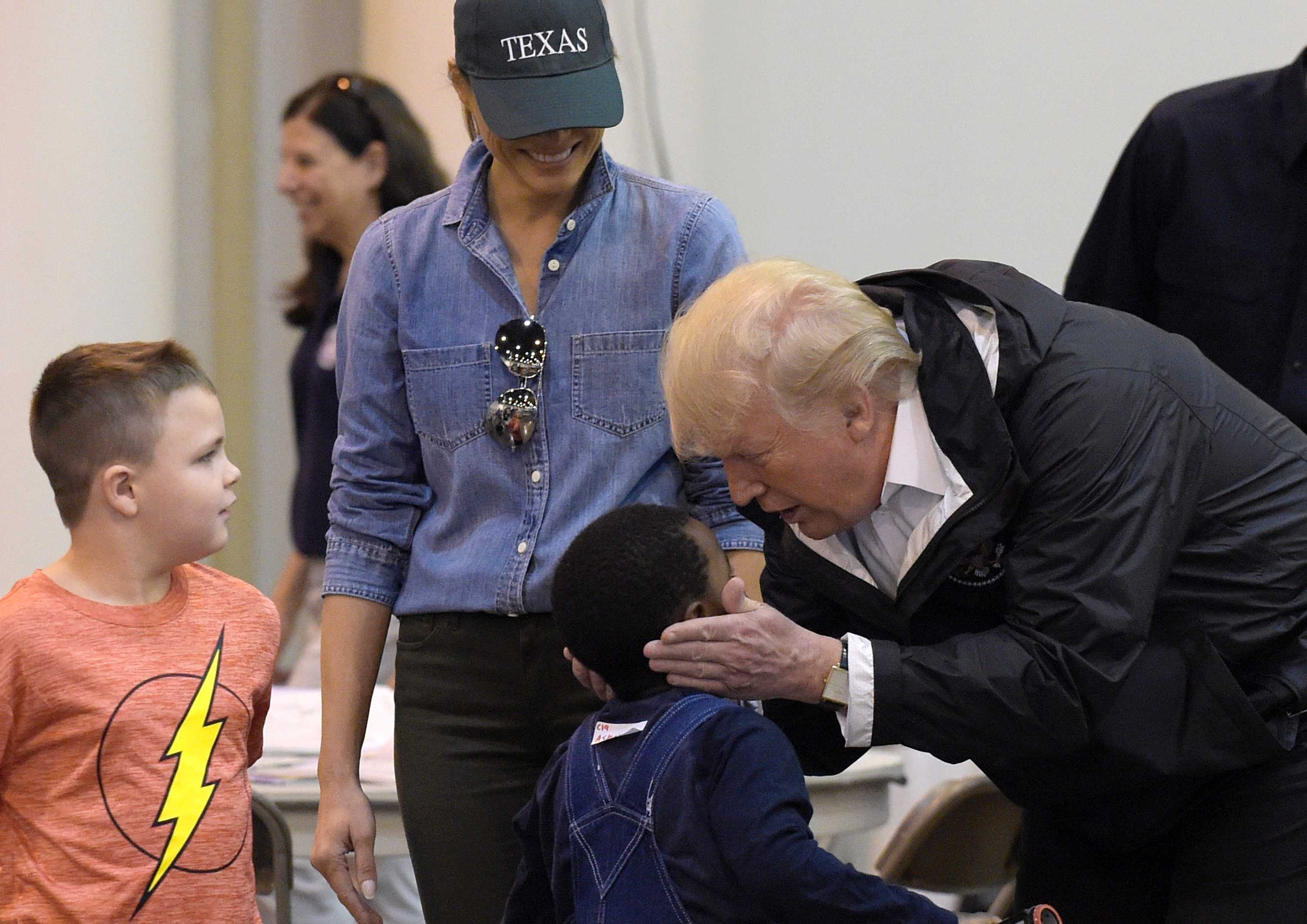 Hurricane Harvey: Donald and Melania Trump visit Houston emergency ...