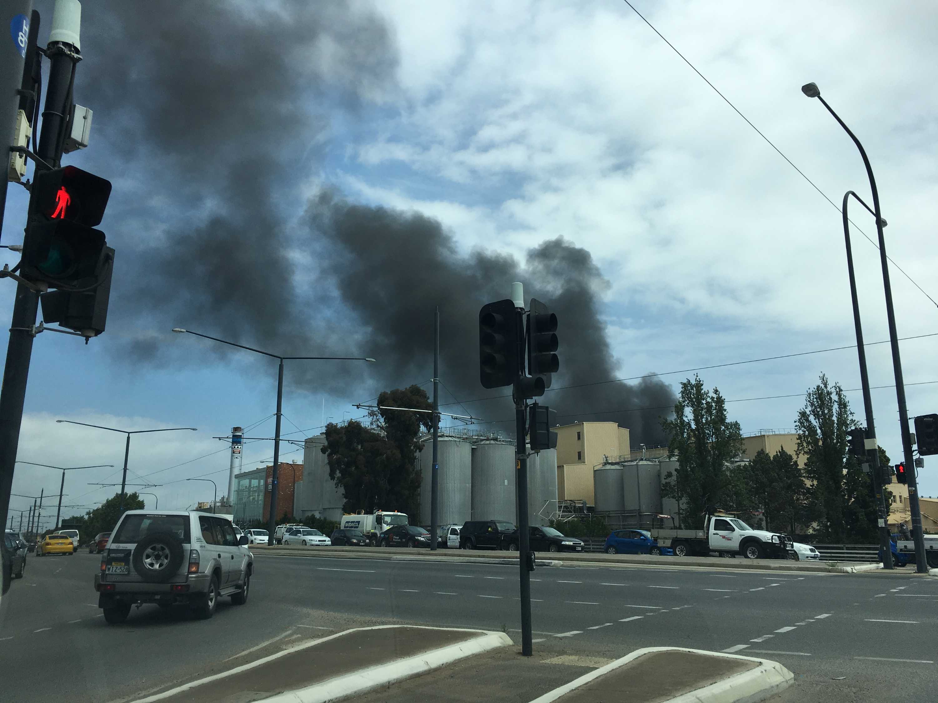Fire near Adelaide's West End brewery leaves surrounding suburbs ...