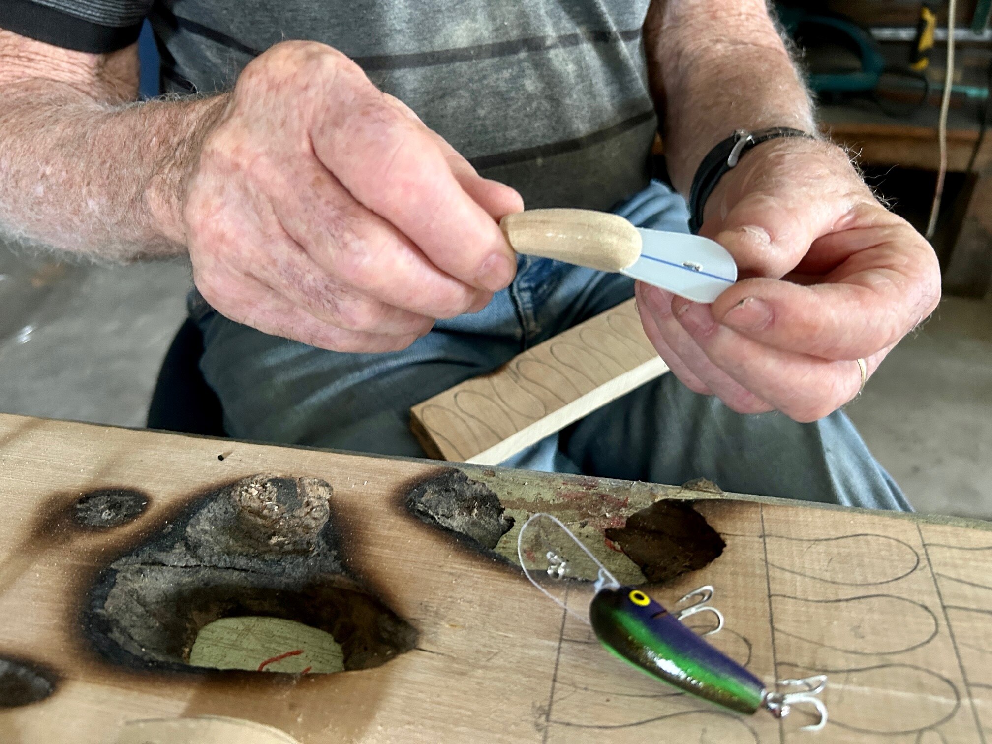 Fisherman, 91, still hooked on craft of making lures as following grows ...
