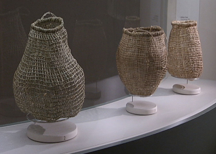 Traditional basket weaving on display - ABC News
