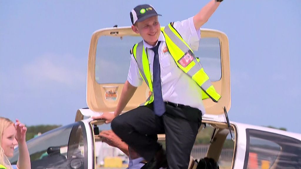 Byron was greeted by family at Brisbane Airport - ABC News