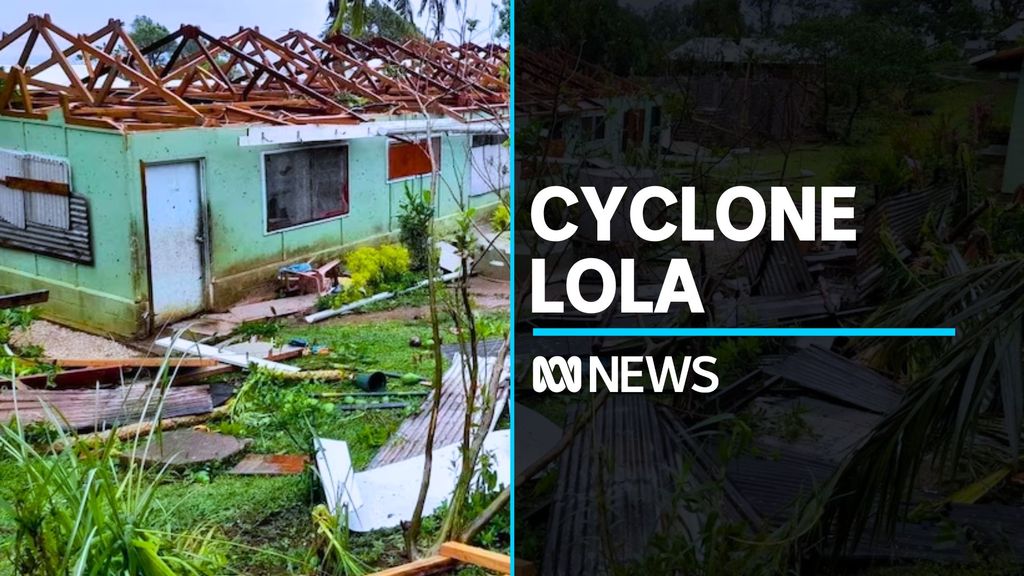 Residents of Vanuatu assess the damage left by tropical cyclone Lola ...