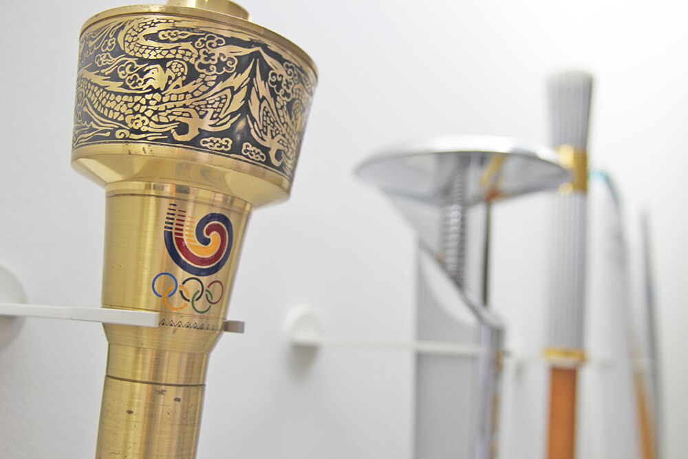 Complete Summer Olympic Games torch collection on display at Gold Coast ...