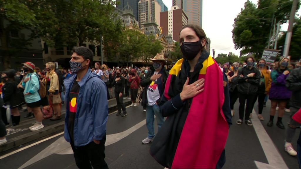 Thousands marched through Melbourne's CBD for the Invasion Day rally ...