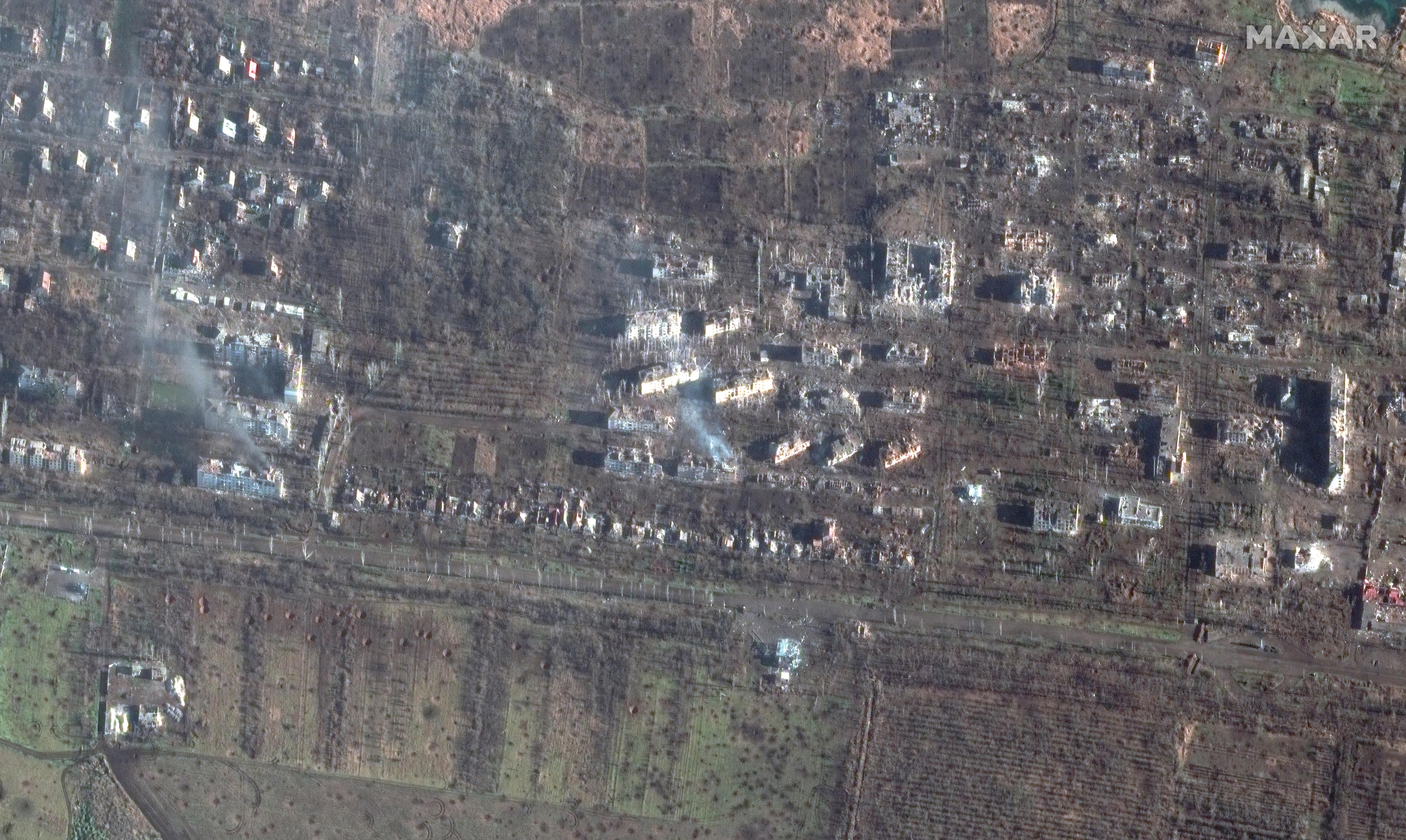 Satellite images show destruction in Ukrainian city Bakhmut from ...