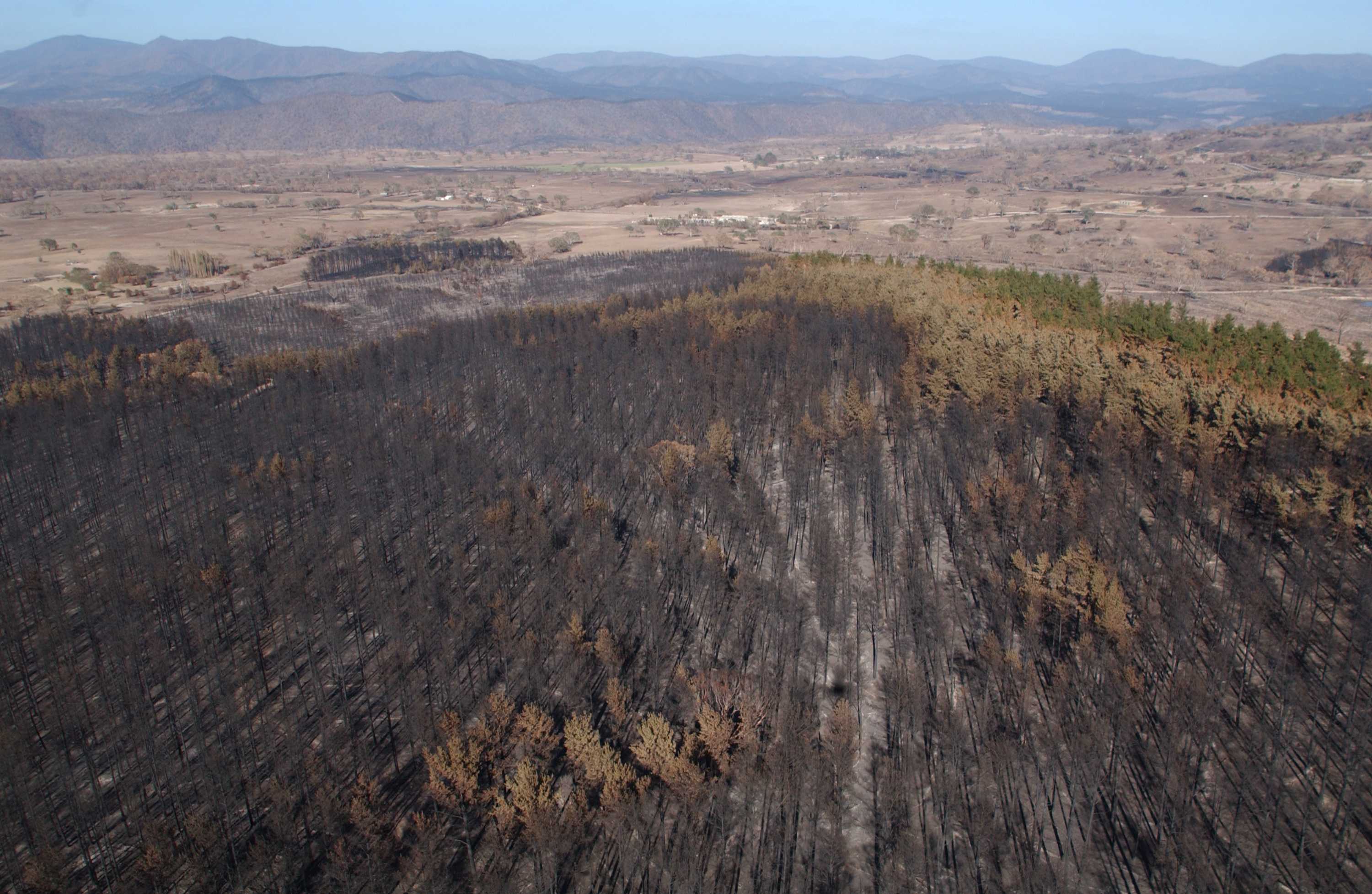Fire scene from the air - ABC News