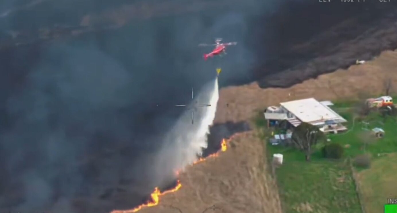 Water-bombers sent to out-of-control fire near Gulgong, as wet ground ...