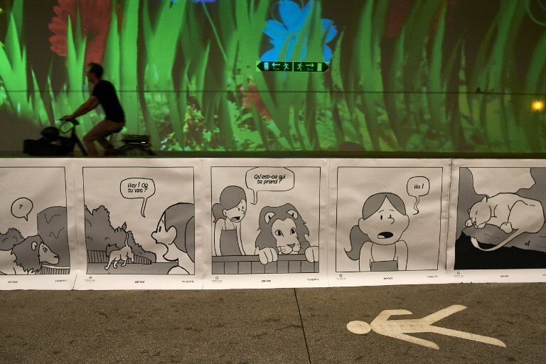 Art students create world's longest comic strip in French city Lyon ...