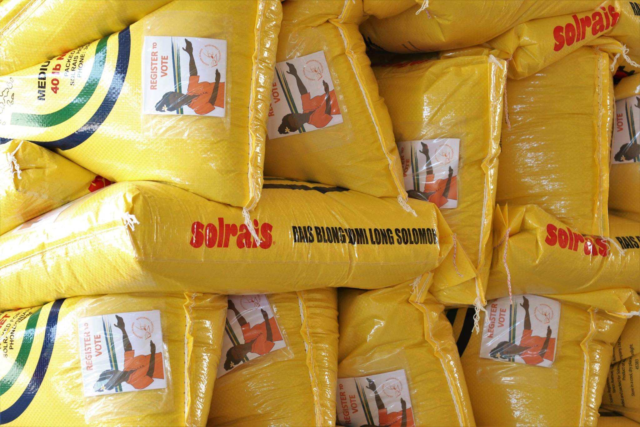 Solomons' Electoral Commission uses rice bags to raise voter awareness ...