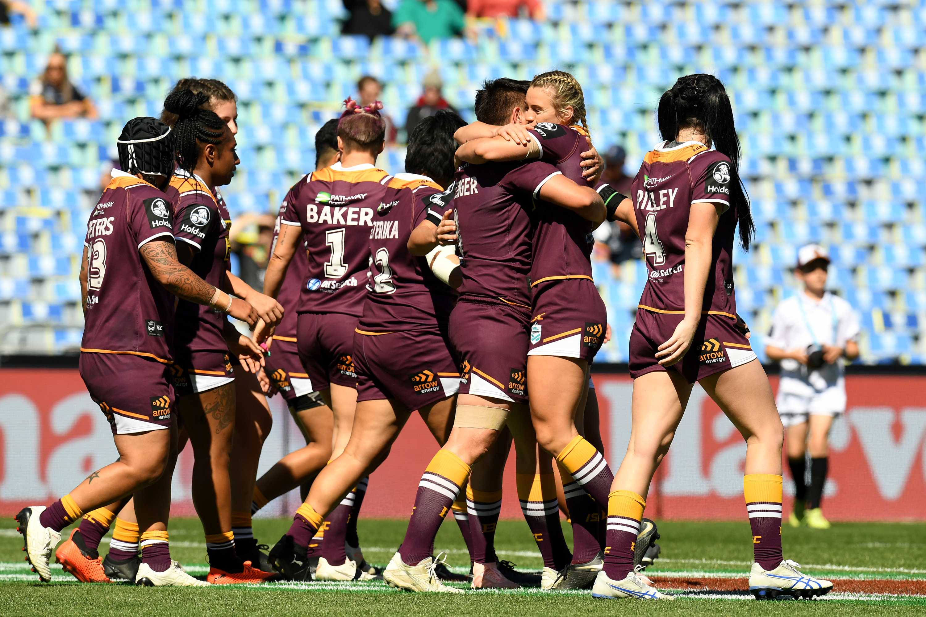 Brisbane Broncos beat Sydney Roosters to claim the inaugural NRLW ...