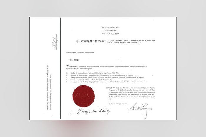 What an Election Writ Looks like - ABC News