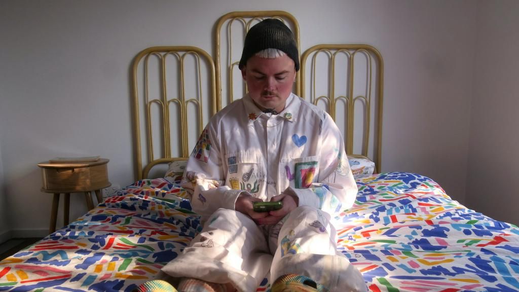 Tasmanian artist Alfie Barker has dyscalculia, which he describes as ...