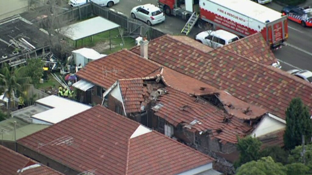 Partial roof collapse at Mascot home in Sydney's south, residents ...