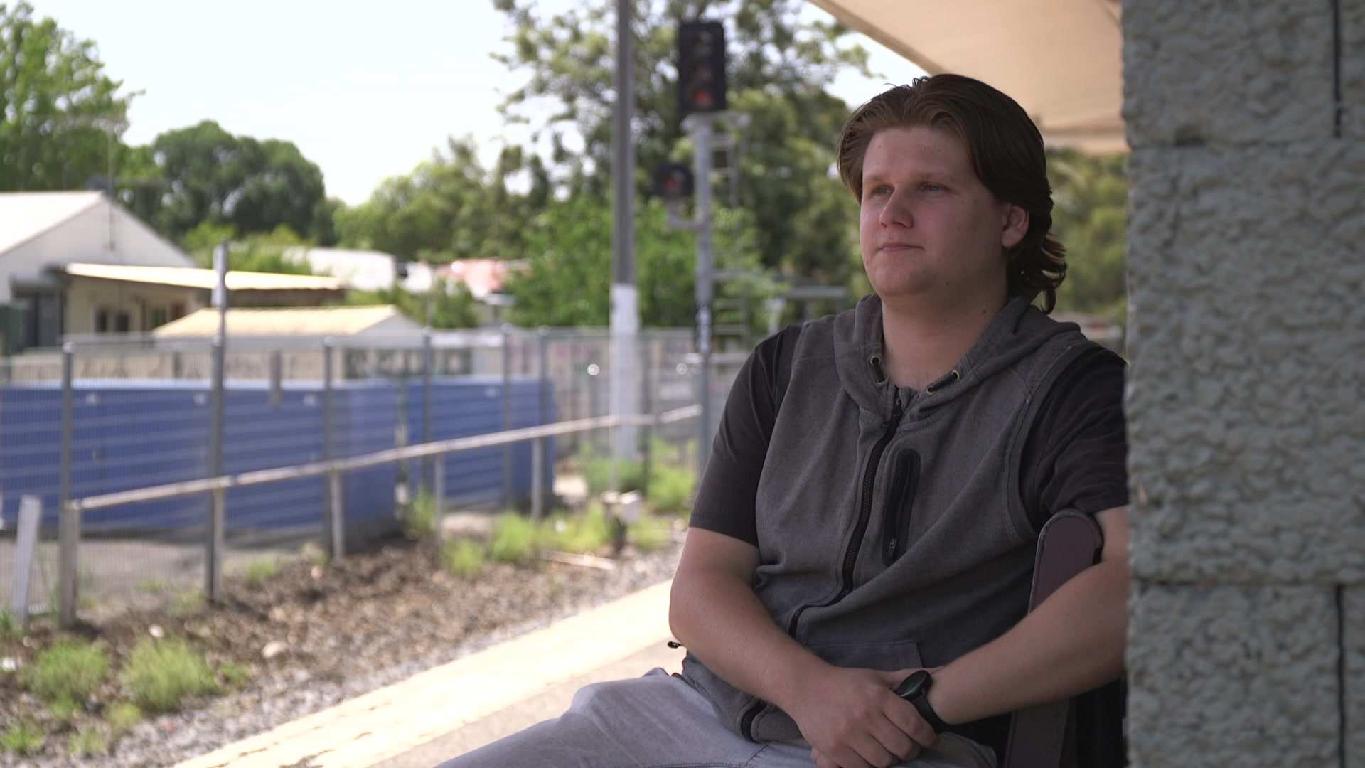 Allan Mclean at a Melbourne train station - ABC News