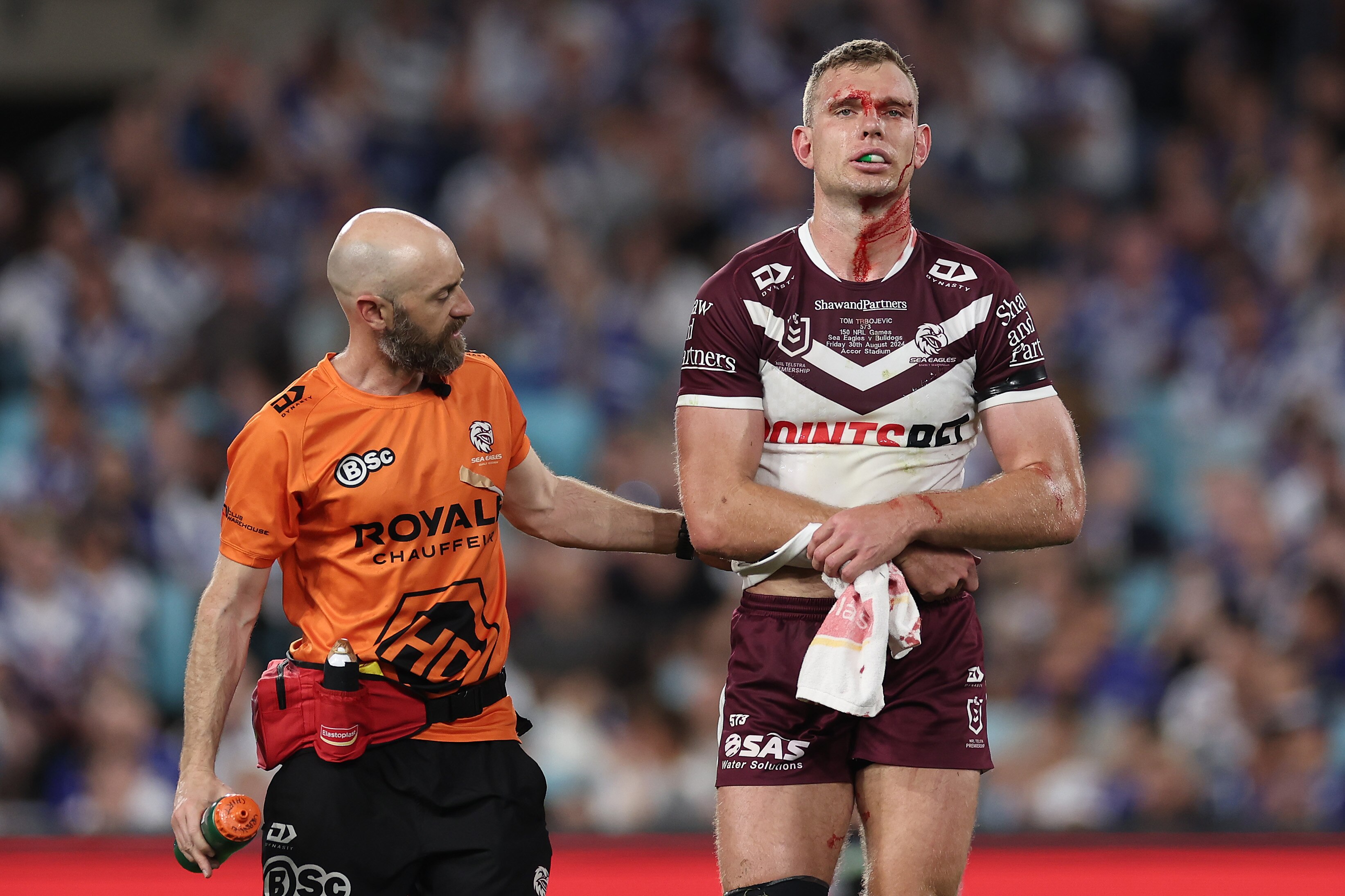 Tom Trbojevic injured as Manly Sea Eagles beat Canterbury-Bankstown ...