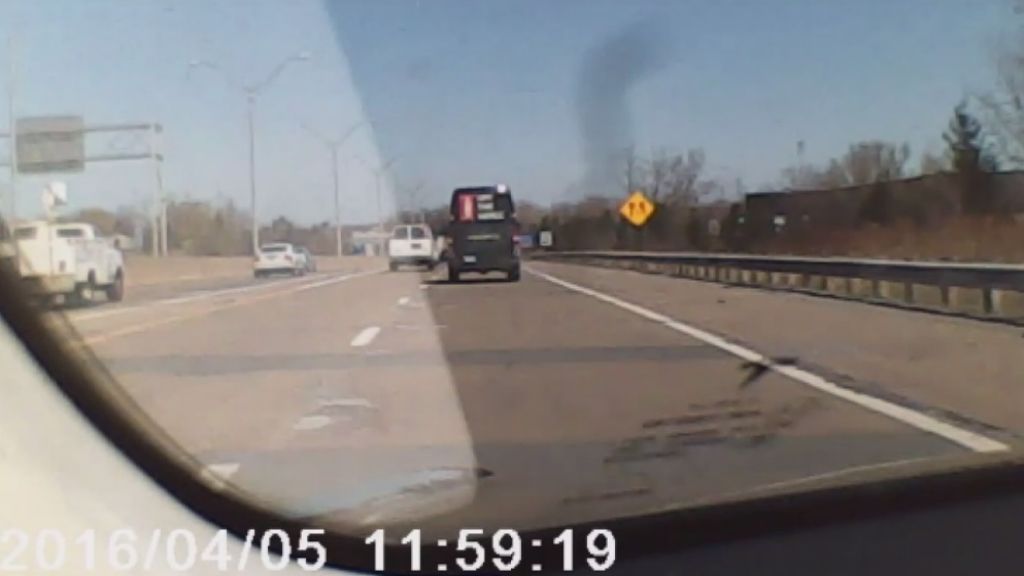 Dashcam footage shows a near-miss involving Joshua Brown's Tesla car ...