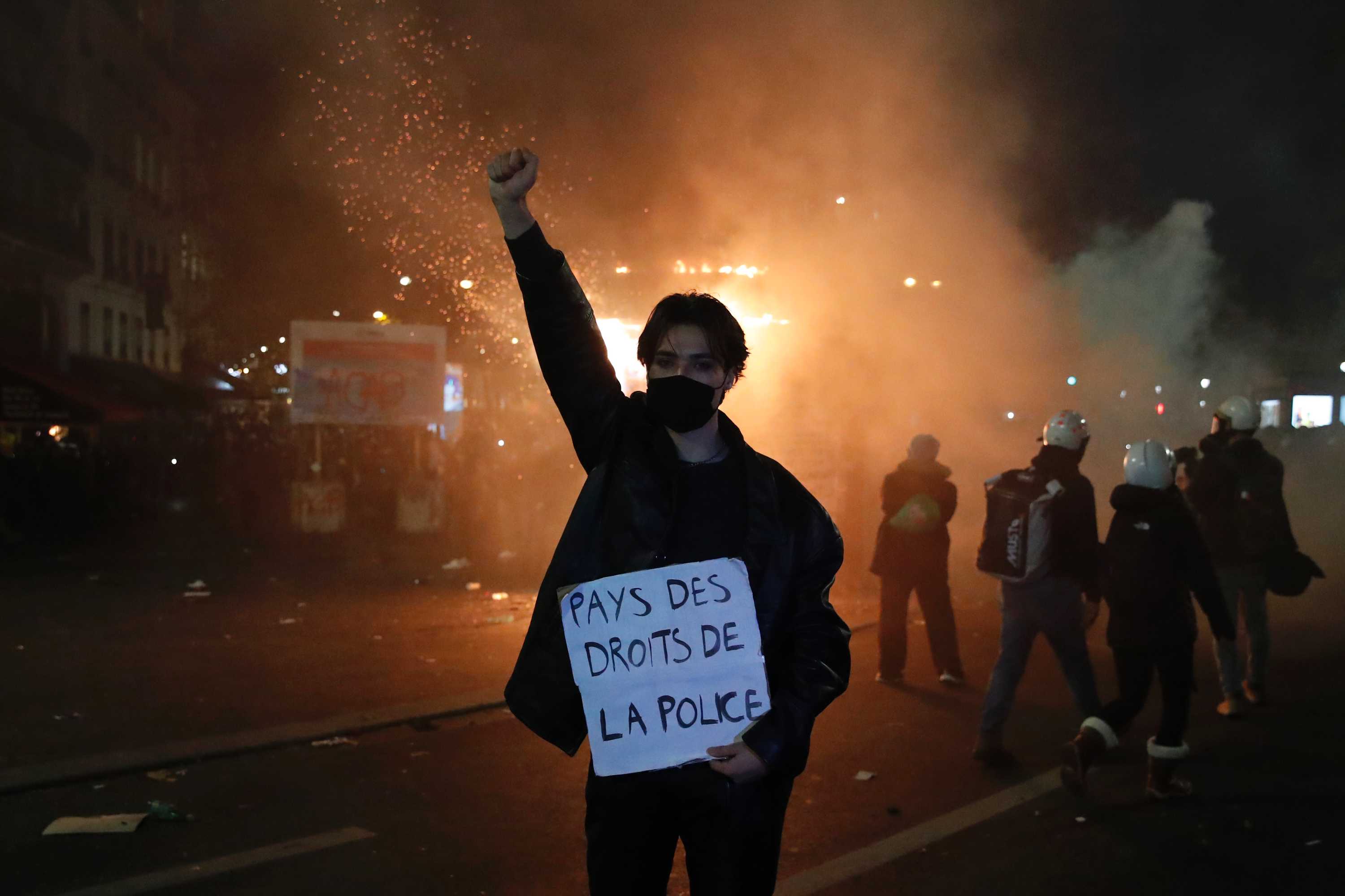 Protests in Paris turn violent in wake of footage showing police ...