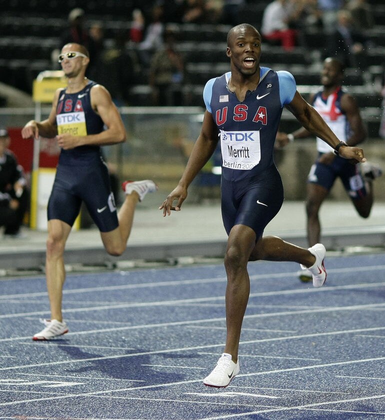 Merritt, Felix dedicate gold to Owens - ABC News