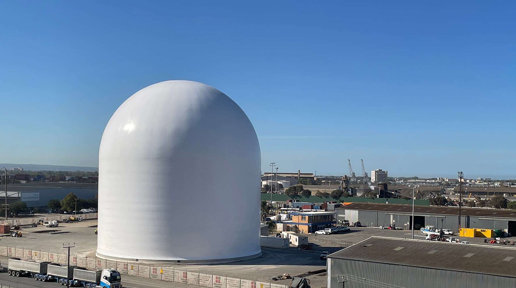 Inflatable industrial dome silo bursts 'like a balloon' at Port ...