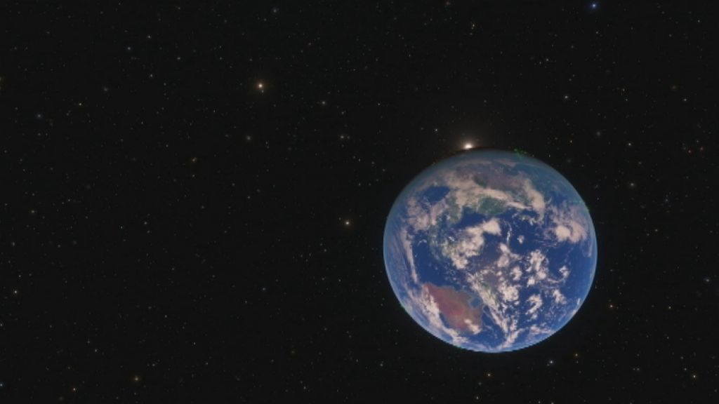 Artist's impression of a trip from Earth to the exoplanet LHS 1140b ...