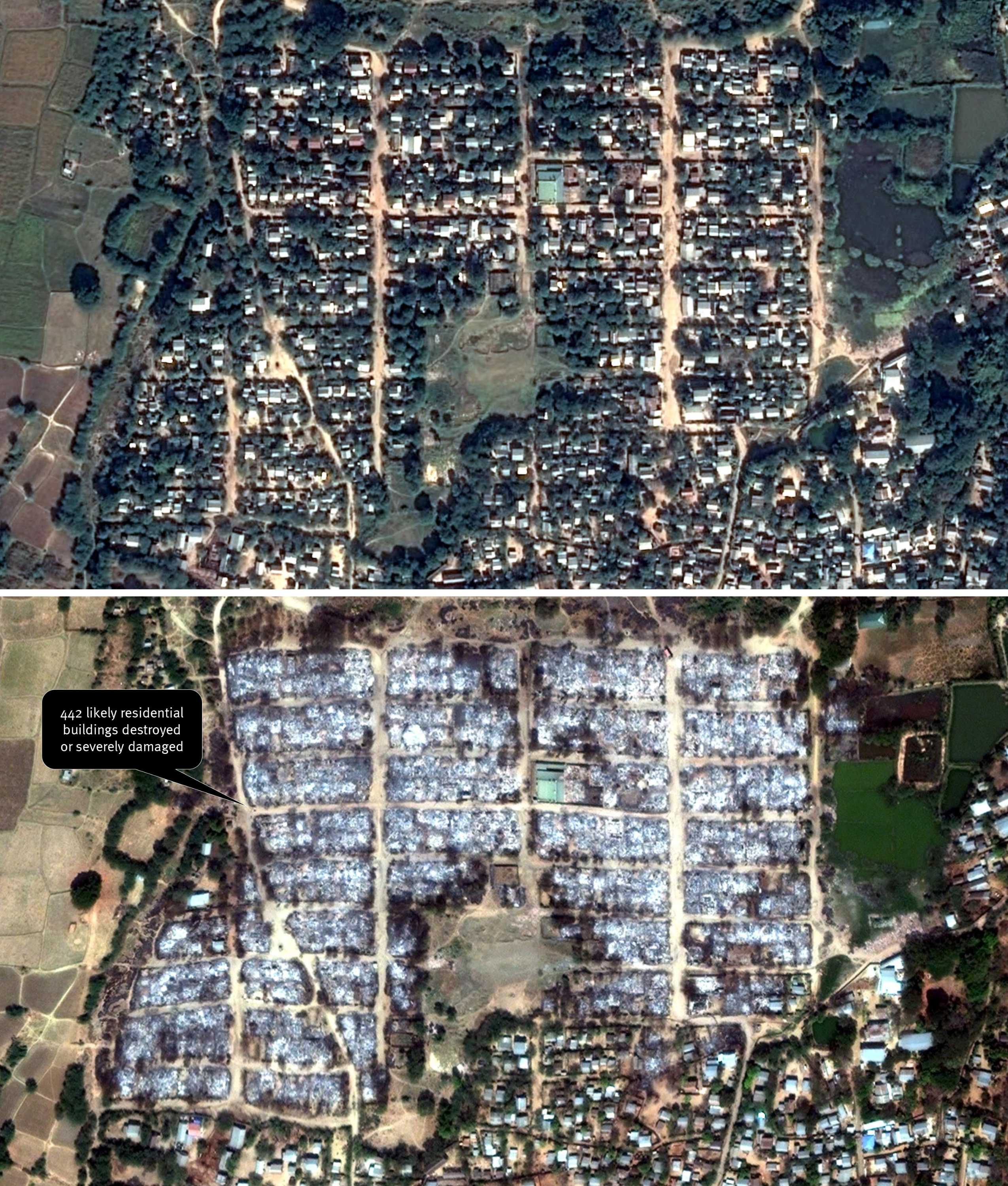 Satellite images show Myanmar destruction - ABC News