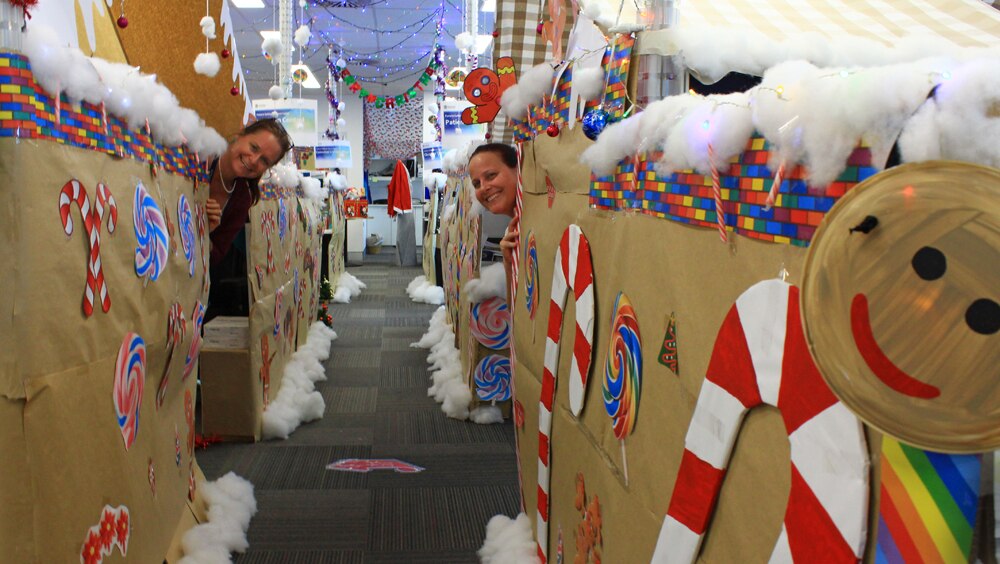 Hospital transforms office into giant gingerbread house for north ...
