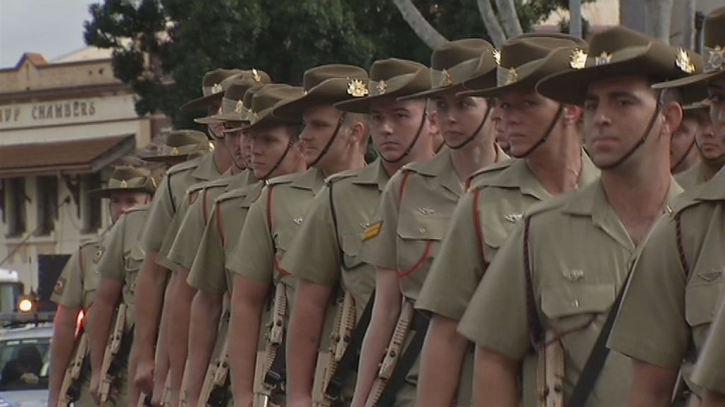 Military might on show during rare Ipswich ceremony - ABC News