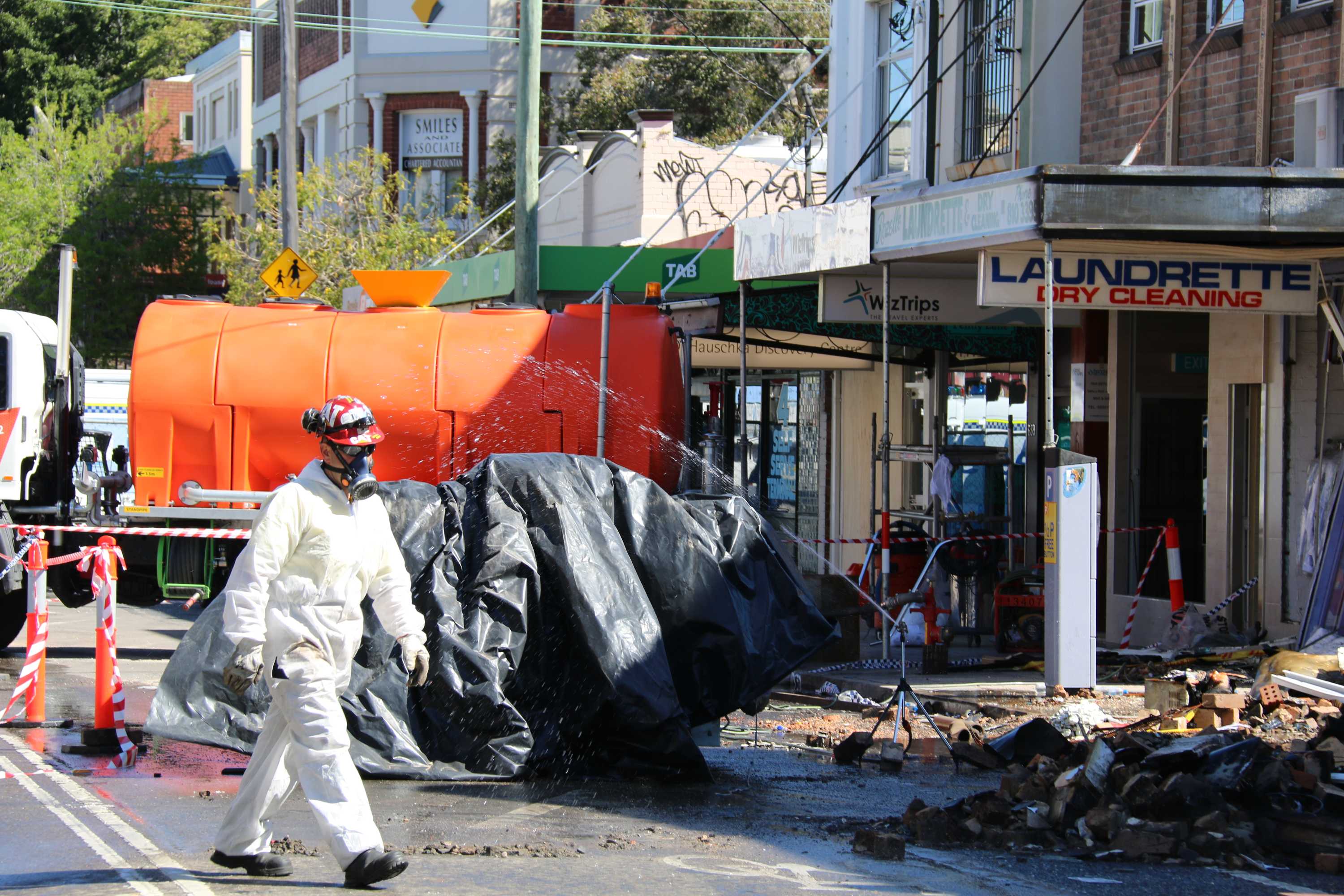 Rozelle shop explosion: Demolition work begins as street remains partly ...