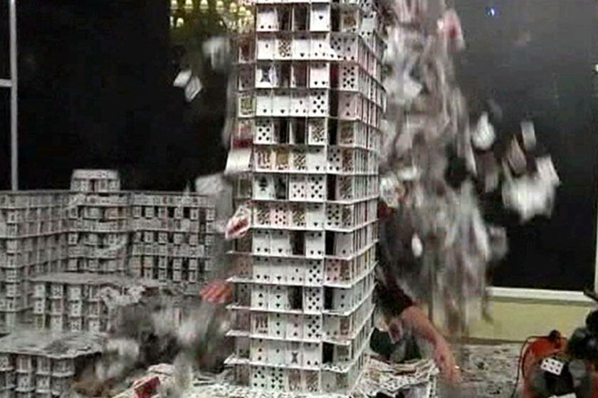 Toppling world's largest house of cards - ABC News