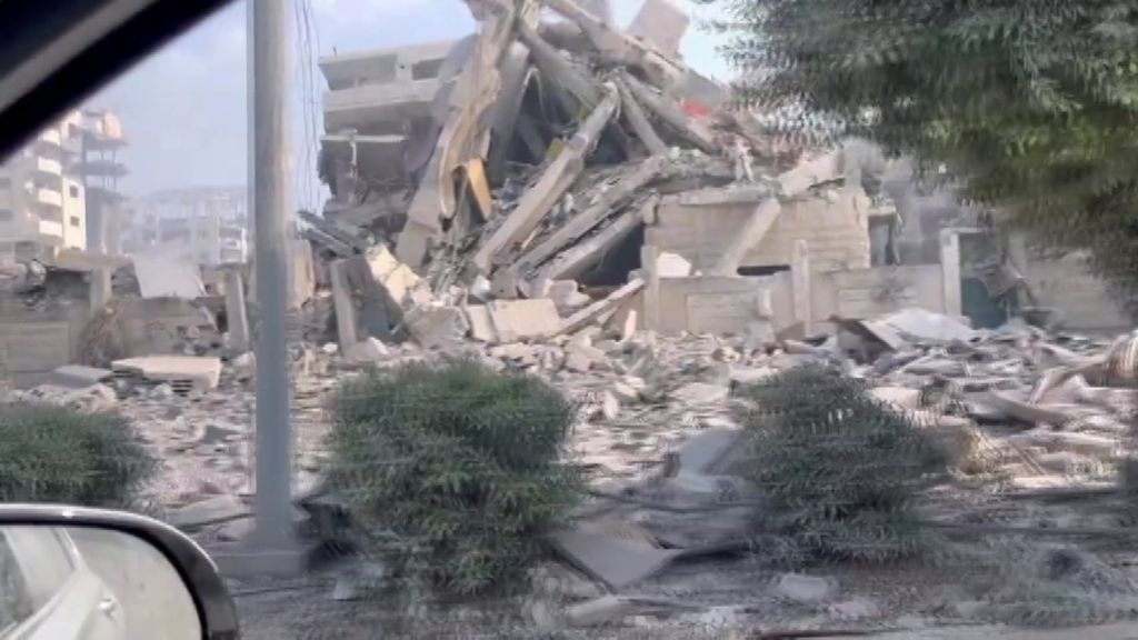 Buildings flattened in a southern neighbourhood in Gaza - ABC News