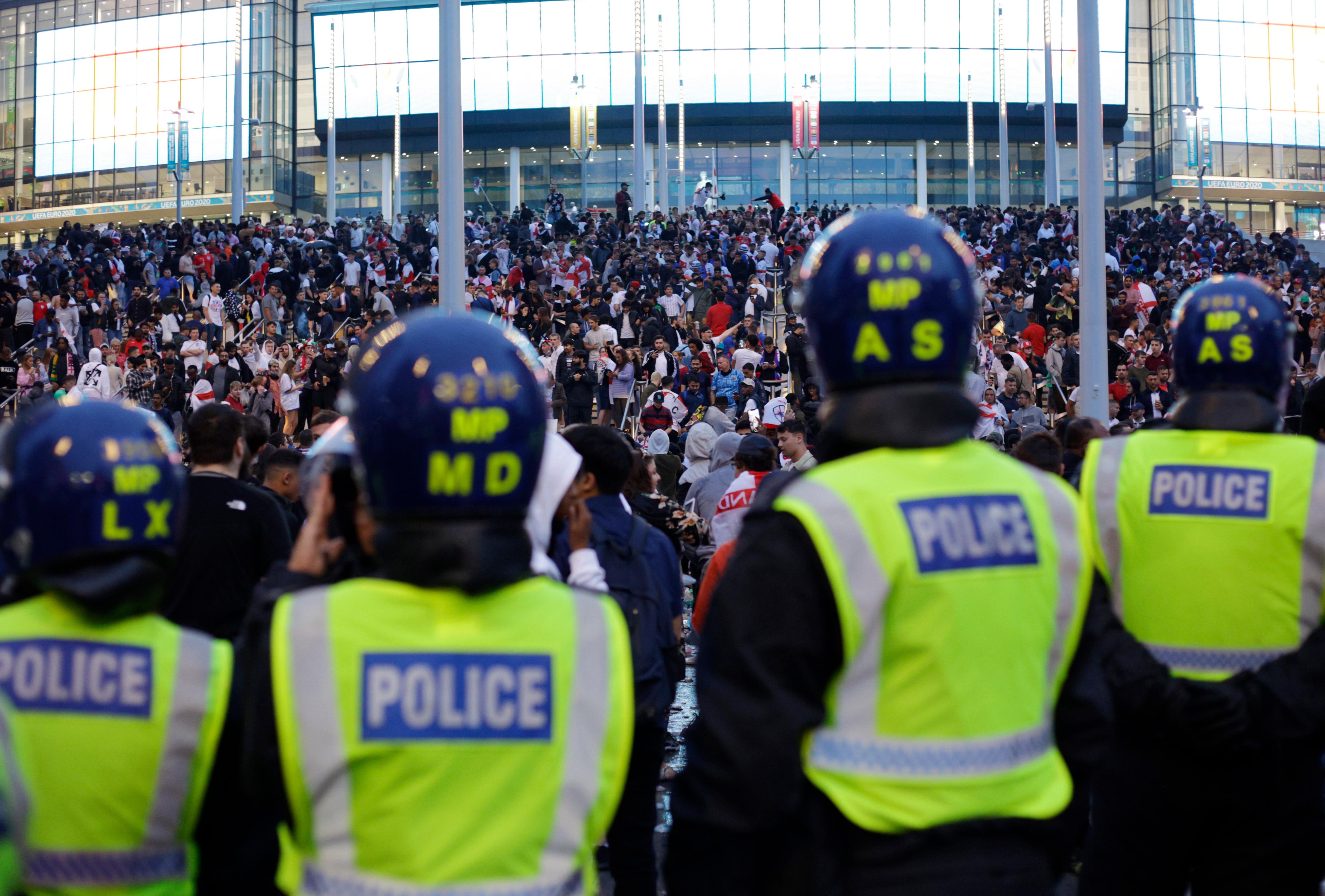 England's FA facing disciplinary action over crowd violence at Wembley ...
