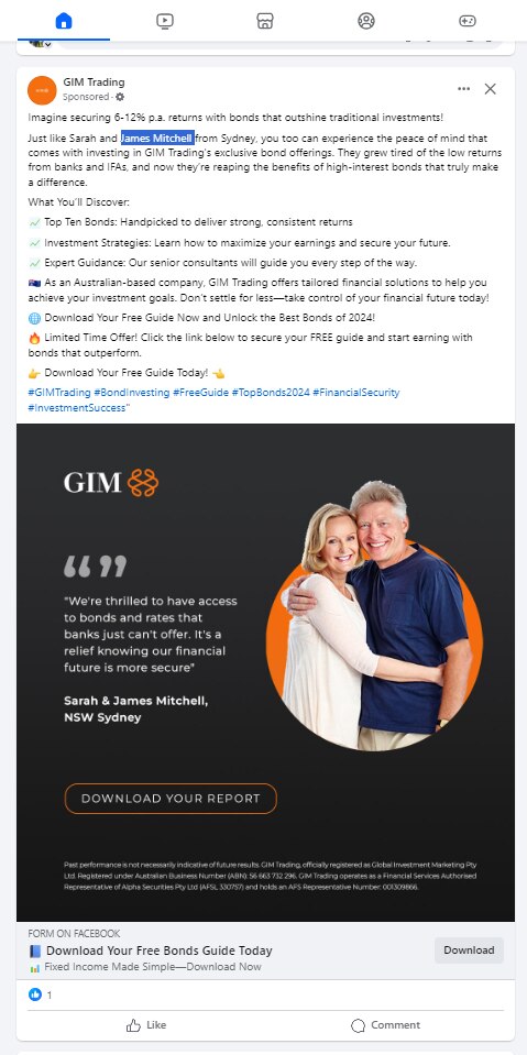 Meta ran ads for bond scheme run by GIM Trading that allegedly defrauded millions from investors ...