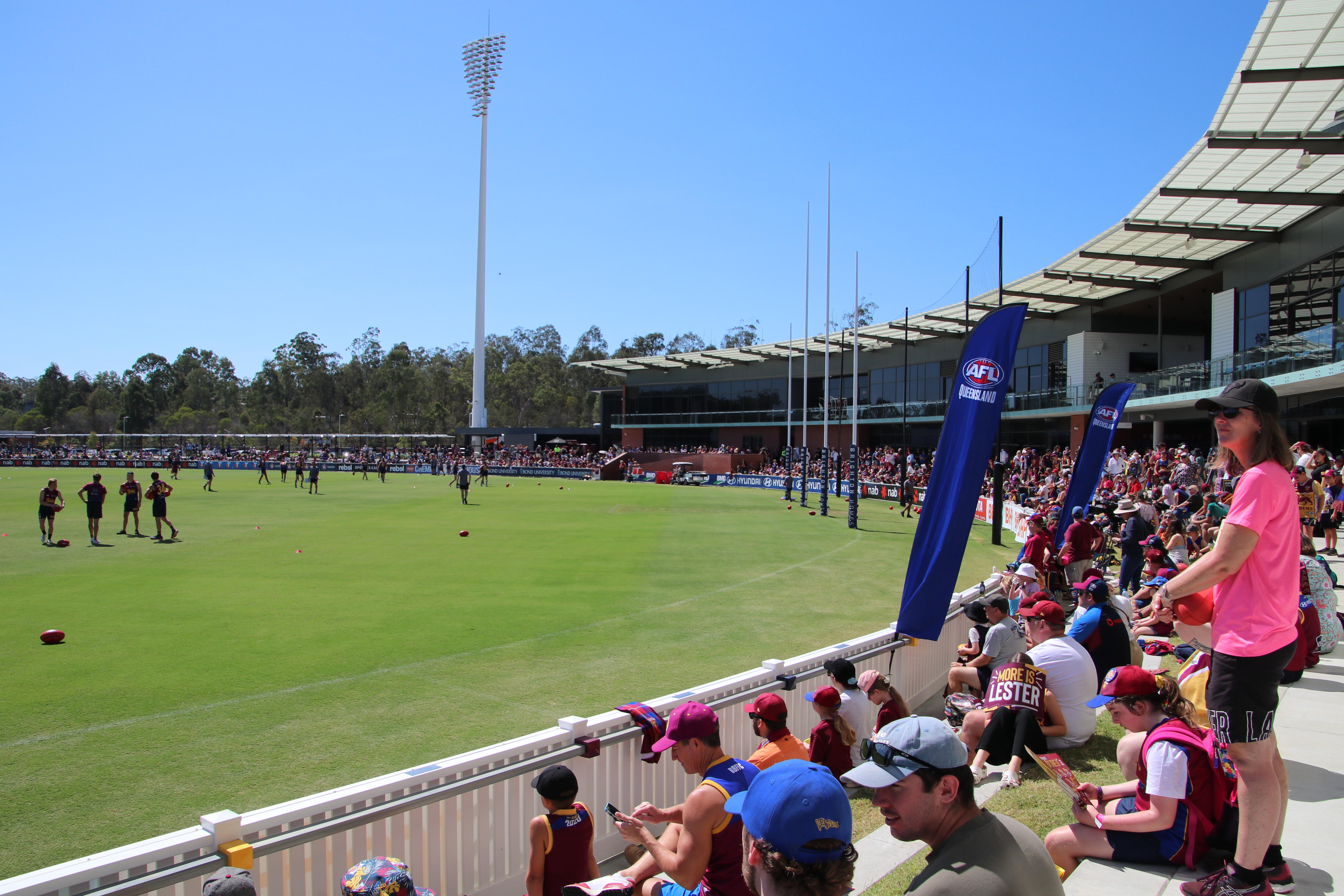 AFL fans flock to Springfield to watch Brisbane Lions open training ...
