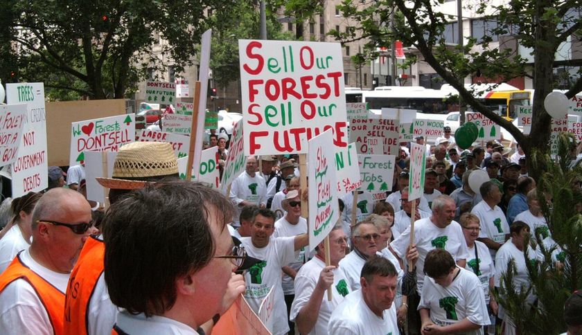 Timber protest trucks roll into Adelaide - ABC News