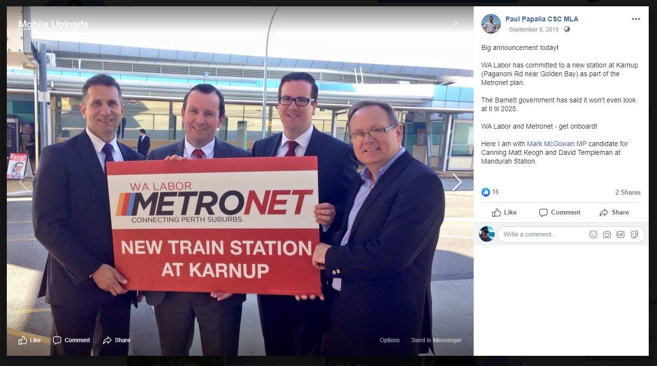 Funding for Karnup train station switched to Lakelands leaves residents ...