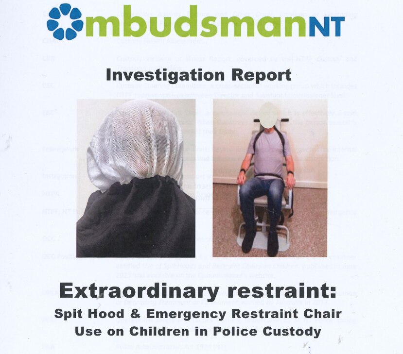 NT Ombudsman recommends legislative ban on spit hoods in police custody - ABC News