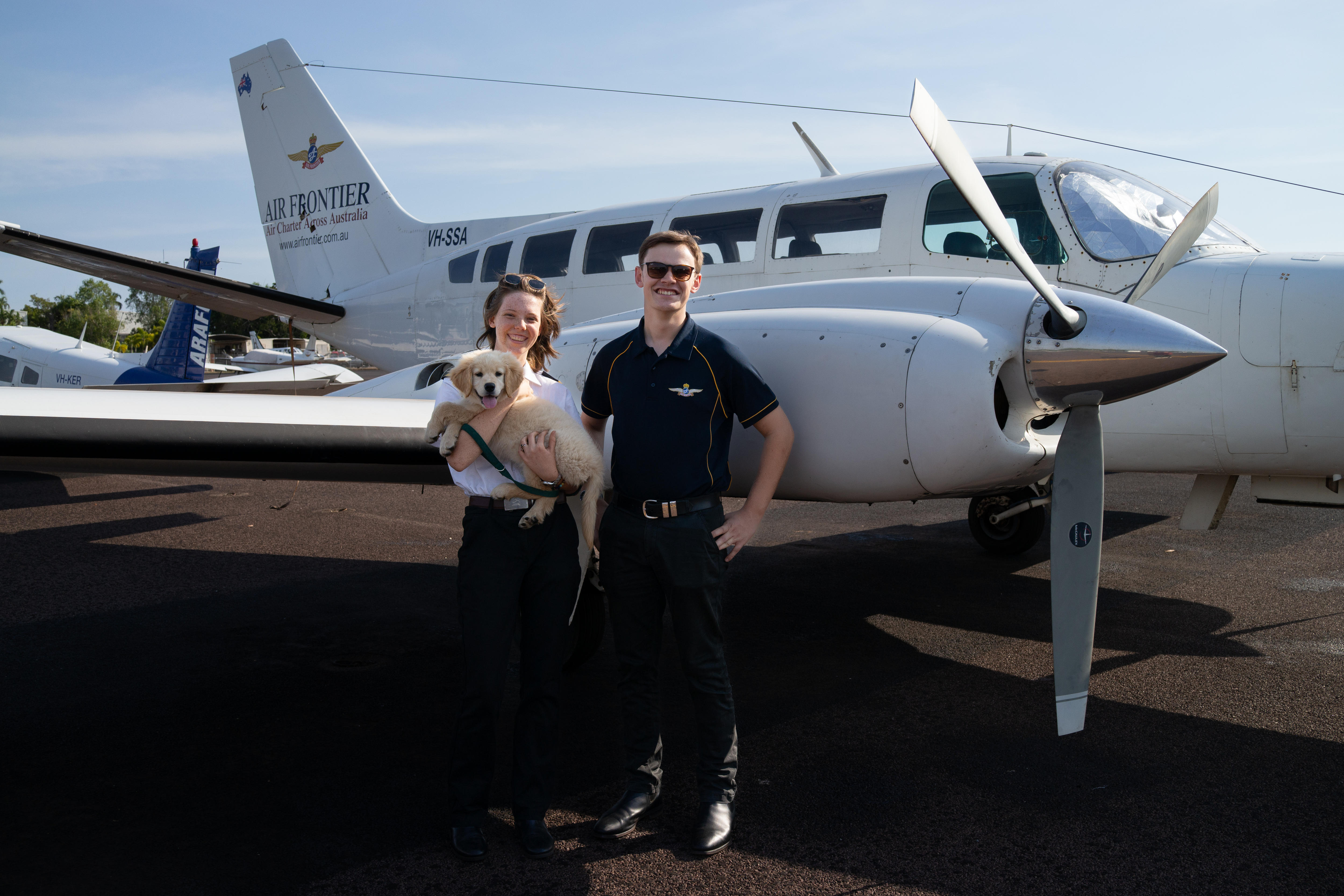 Australia's youngest female pilot and her dog embark on record-breaking ...