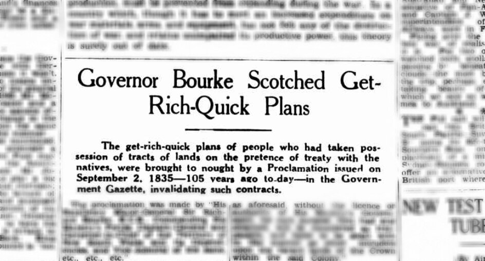 In 1835, John Batman attempted to make a treaty with Melbourne's ...